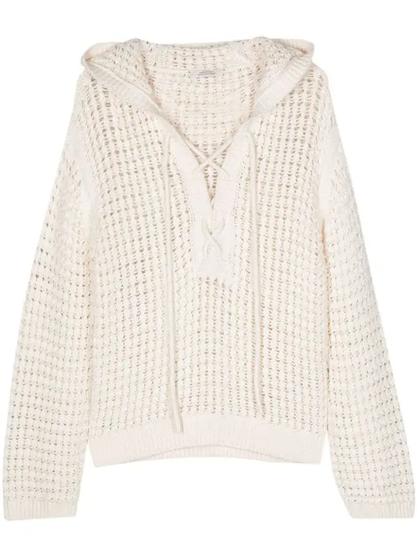 Dorothee Schumacher Open-knit Hooded Sweater