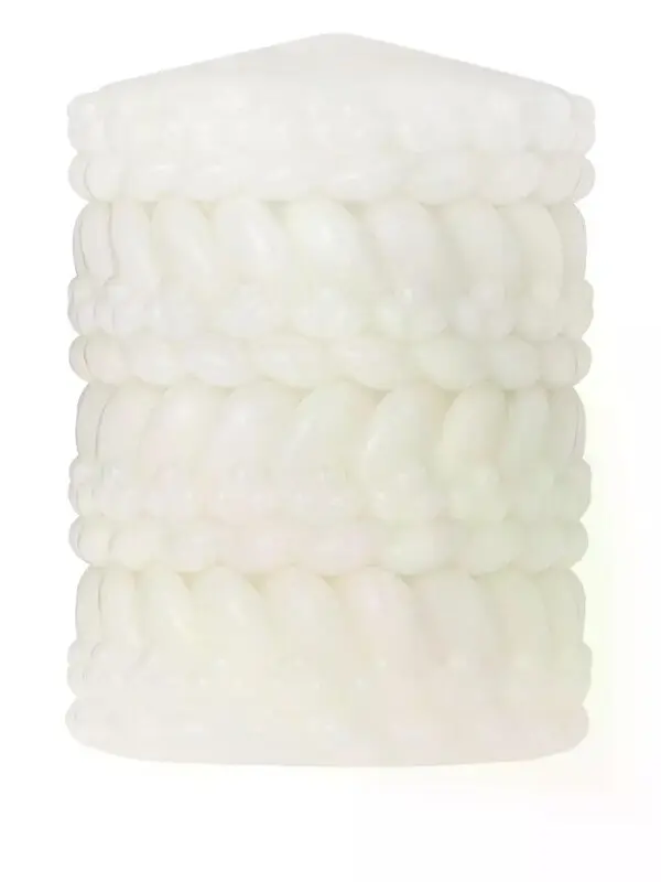 Christofle Babylone Braided Wax Candle - White