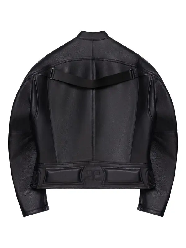 COURREGES Racer Zipped Leather Jacket