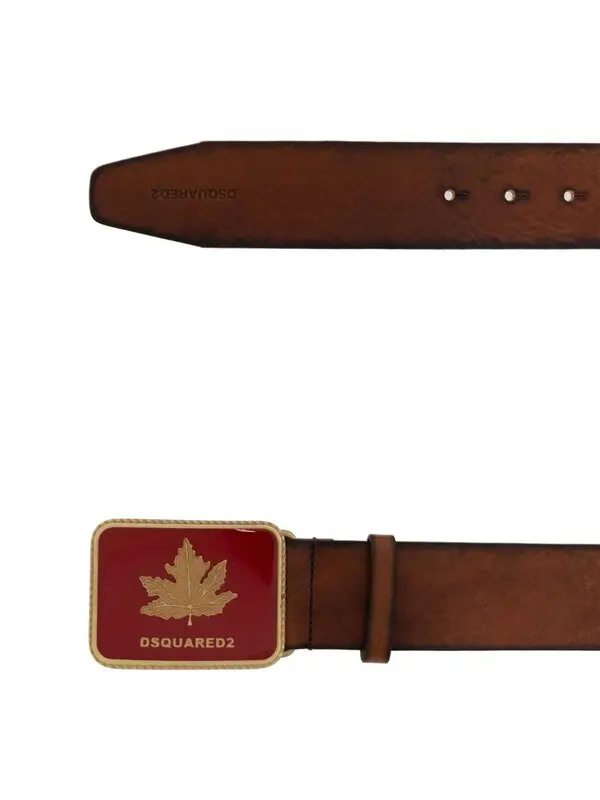 Dsquared2 Logo-buckle Leather Belt - Brown