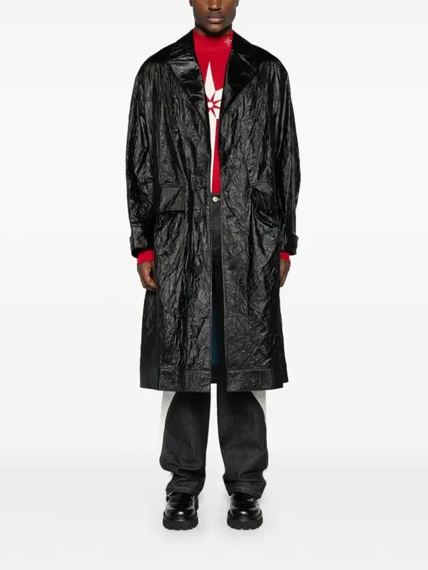 Eckhaus Latta Crinkled Trench Coat