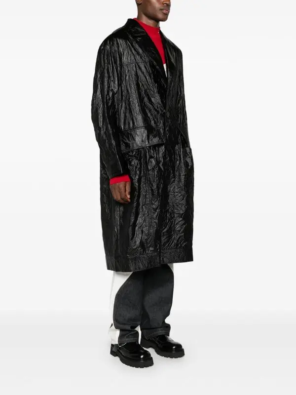 Eckhaus Latta Crinkled Trench Coat