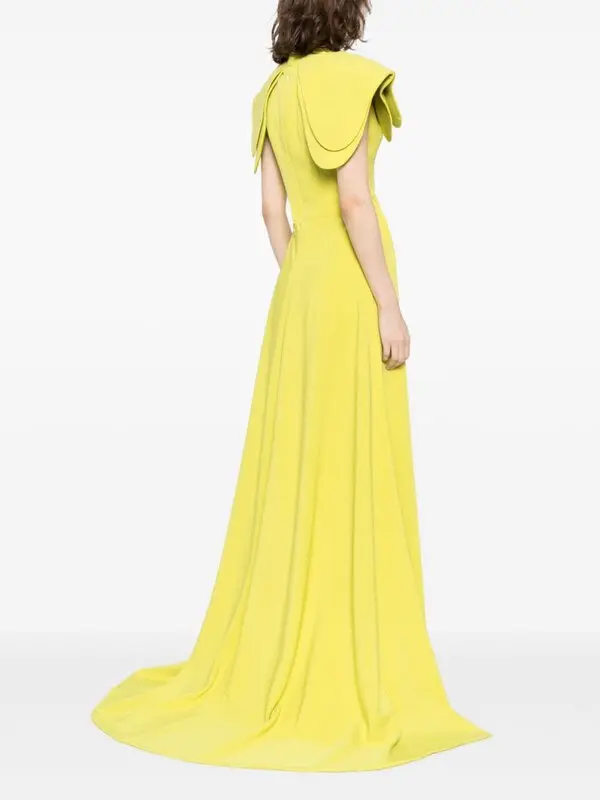 SAIID KOBEISY Crepe Jumpsuit With Overskirt - Green