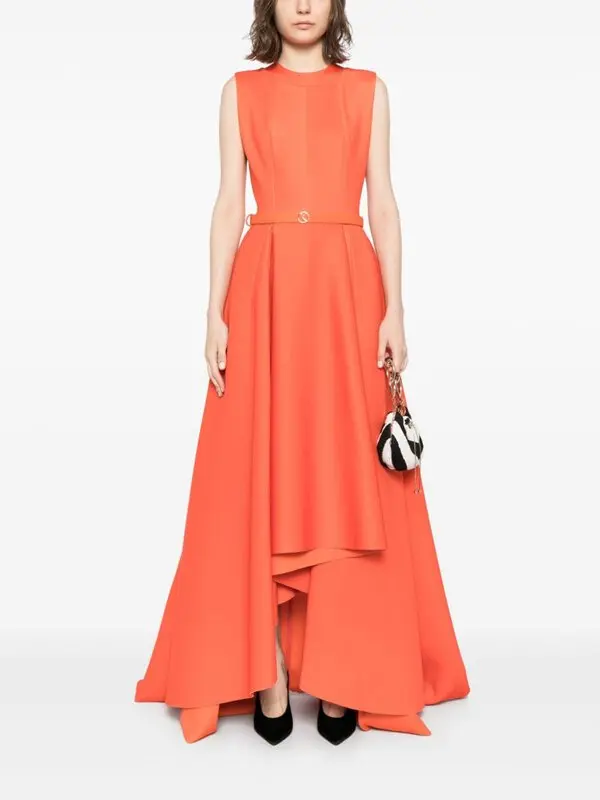 SAIID KOBEISY Neoprene High-low Gown - Orange