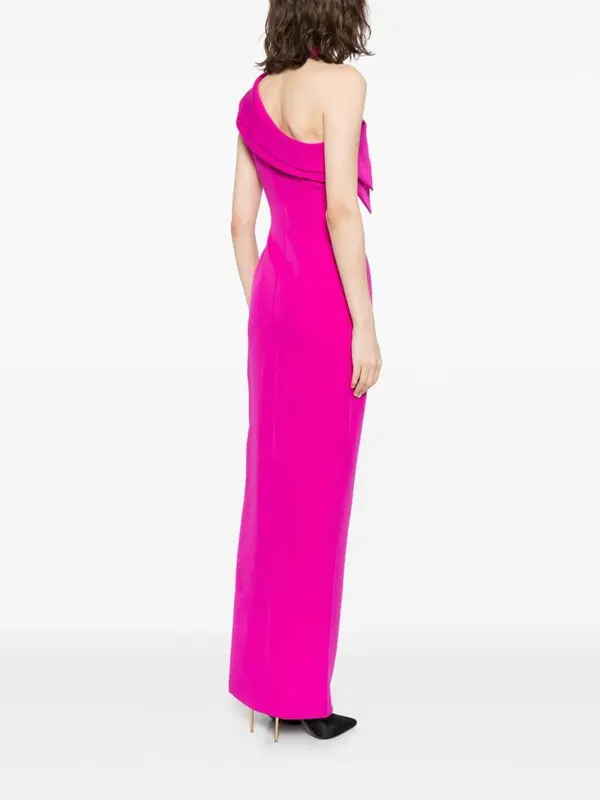 SAIID KOBEISY Bead-embellished One-shoulder Gown
