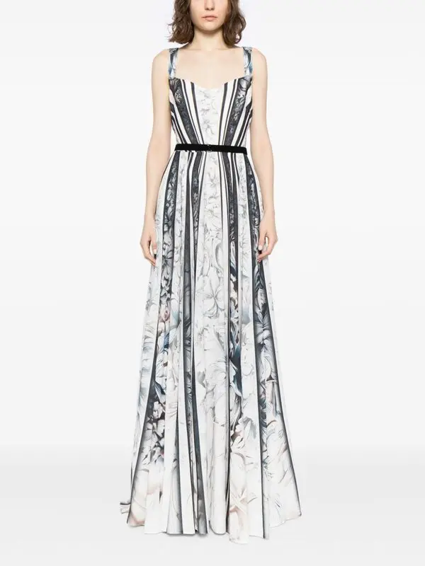 SAIID KOBEISY Graphic-print Gown