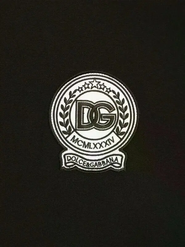 Dolce & Gabbana Dg-embroidered Cotton T-shirt - Black