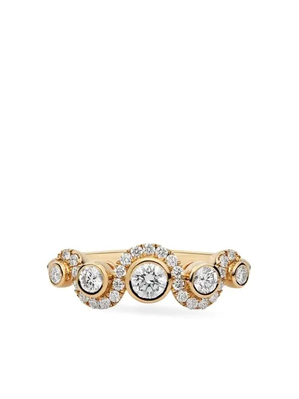 LARK & BERRY 18kt Yellow Wave Diamond Ring - Gold