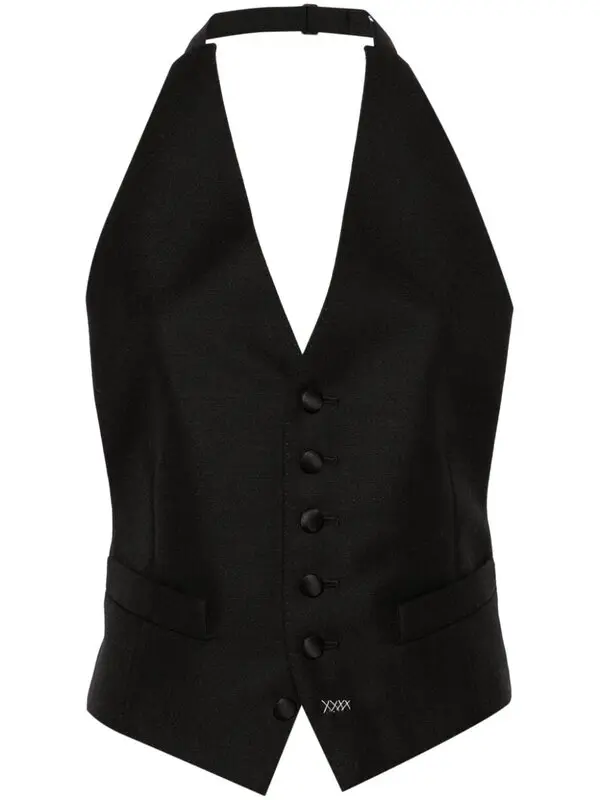 MAISON MARGIELA Open-back Piqué Waistcoat
