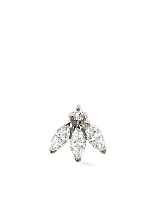 LARK & BERRY 14kt White Gold Diamond Stud Earring - Silver