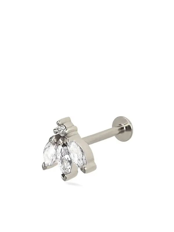 LARK & BERRY 14kt White Gold Diamond Stud Earring