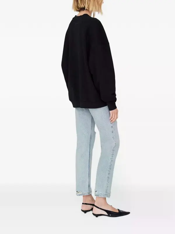 ANINE BING Miles Cotton Sweatshirt - Black