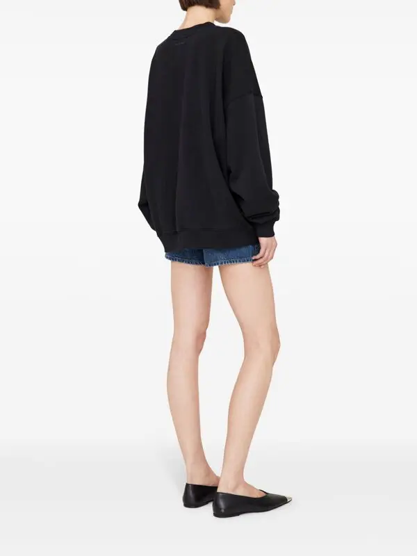 ANINE BING Miles Cotton Sweatshirt - Black
