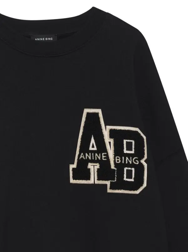 ANINE BING Miles Cotton Sweatshirt - Black