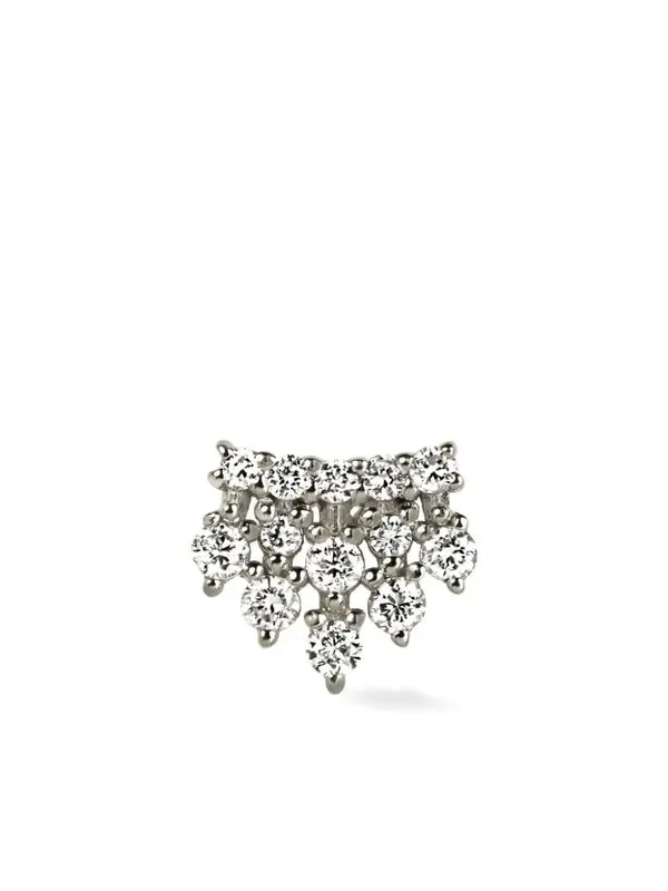 LARK & BERRY 14kt Gold Diamond Stud Earring - White