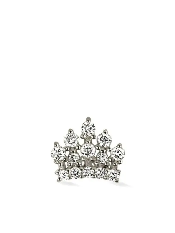 LARK & BERRY 14kt Gold Diamond Stud Earring - White