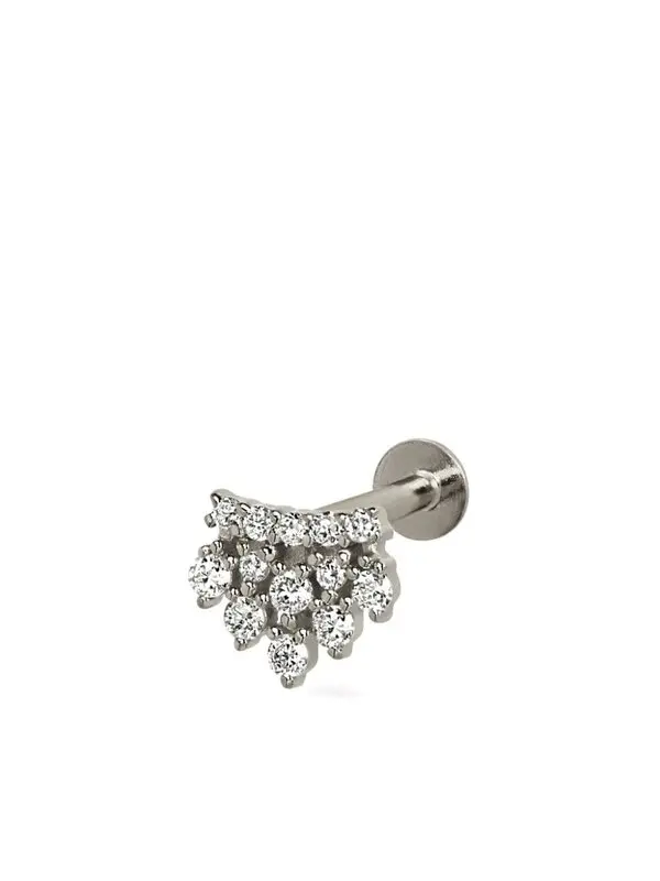 LARK & BERRY 14kt Gold Diamond Stud Earring - White