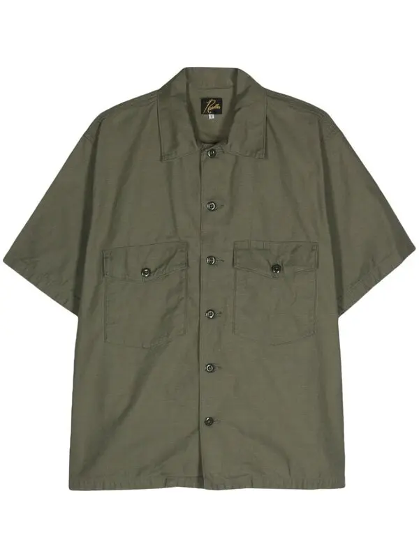 Needles Fatigue Short-sleeve Cotton Shirt - Green