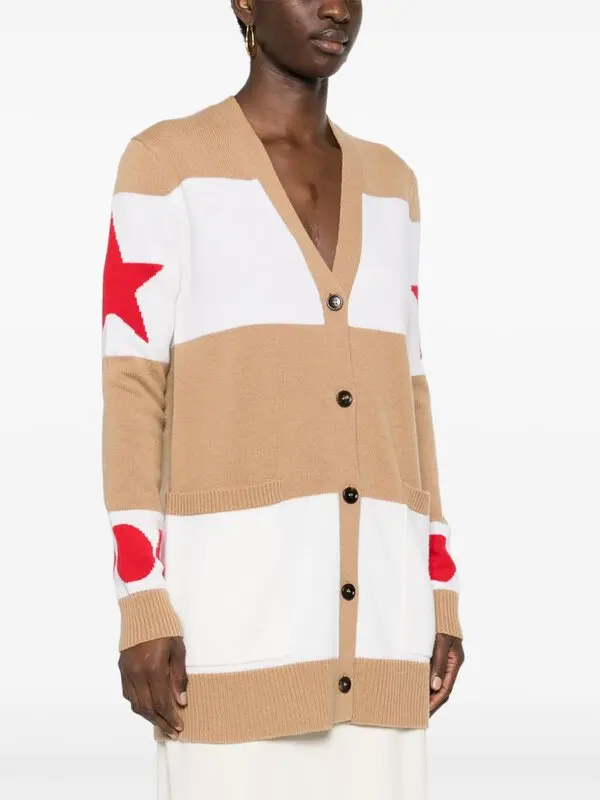 Max Mara Valido 1951-motif Striped Cardigan - White