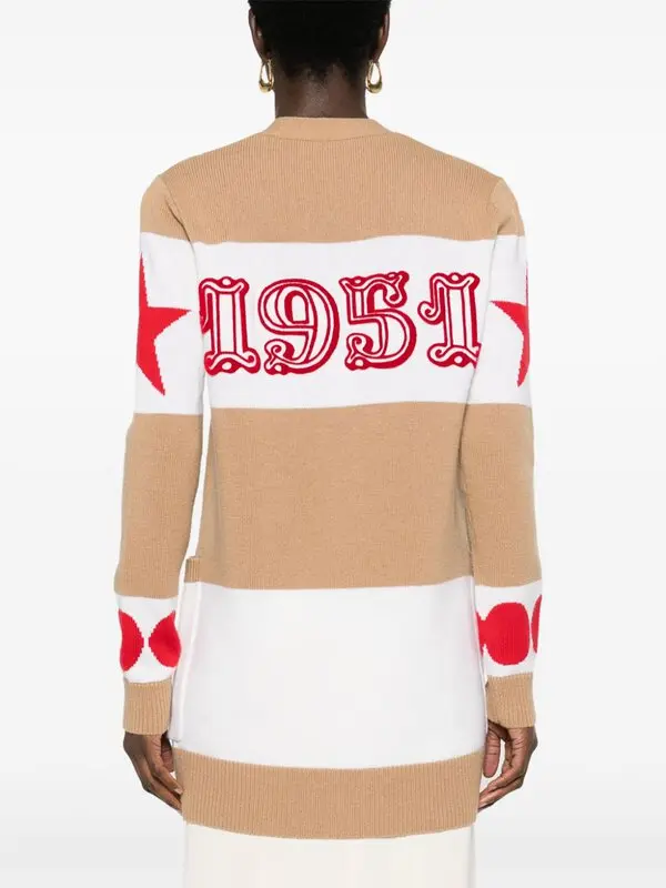Max Mara Valido 1951-motif Striped Cardigan - White