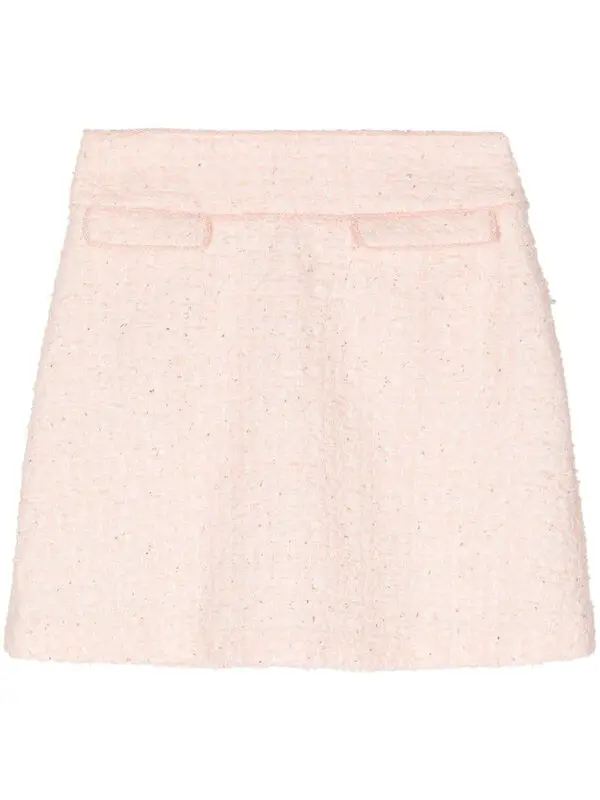 Shiatzy Chen Tweed A-line Mini Skirt - Pink