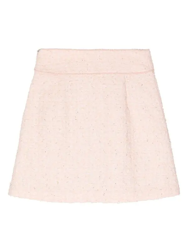 Shiatzy Chen Tweed A-line Mini Skirt - Pink