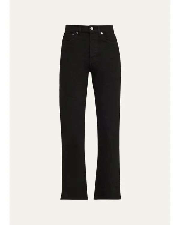EB DENIM High-rise Straight-leg Jeans - Noir