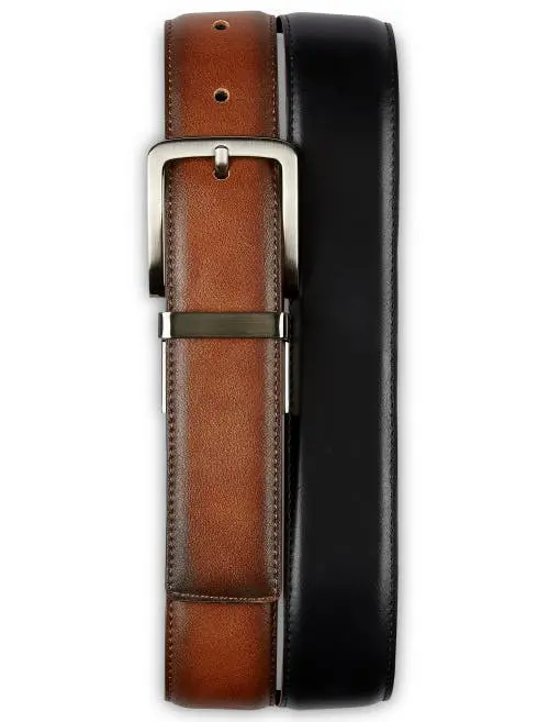 HARBOR BAY BY DXL Big & Tall 35mm Reversible Stretch Belt - Tan