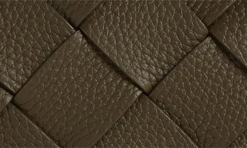 Bottega Veneta Intrecciato Messenger Bag - Kaki/silver