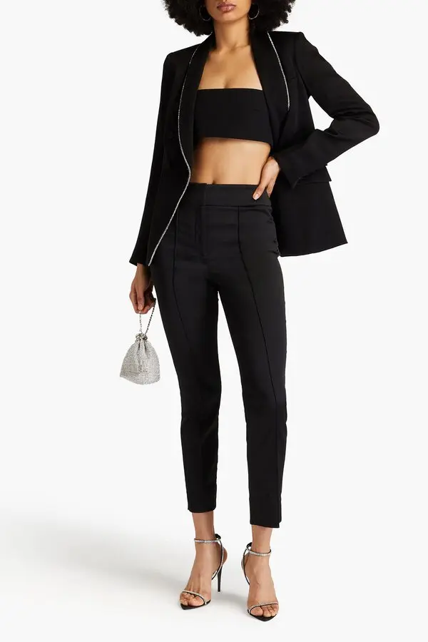 Veronica Beard Lago Cropped Slim-leg Pants