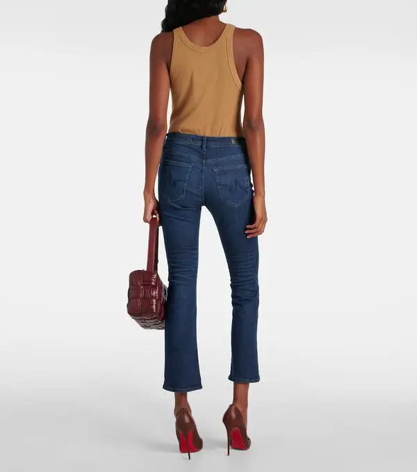 Ag Jodi Crop Flared Jeans - Blue