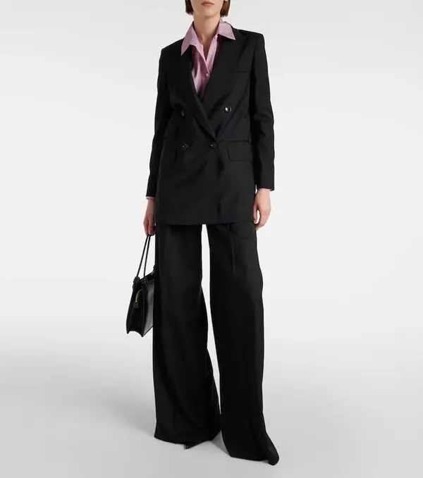 Max Mara Nebbie Virgin Wool Blazer - Black