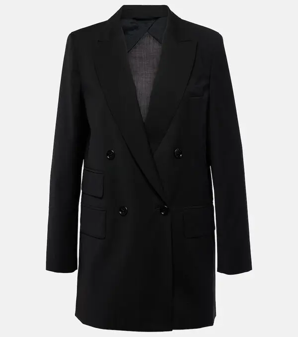 Max Mara Nebbie Virgin Wool Blazer - Black