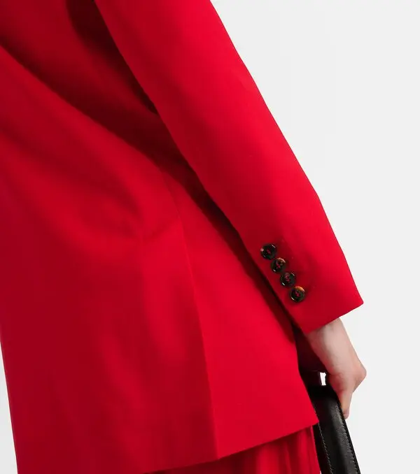 Max Mara Nebbie Virgin Wool Blazer - Red