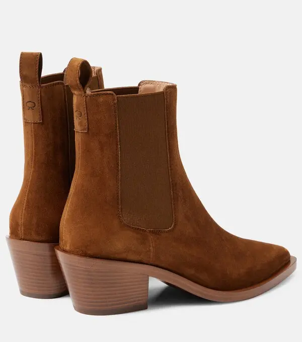 GIANVITO ROSSI Wylie Suede Ankle Boots - Brown