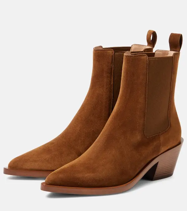 GIANVITO ROSSI Wylie Suede Ankle Boots - Brown