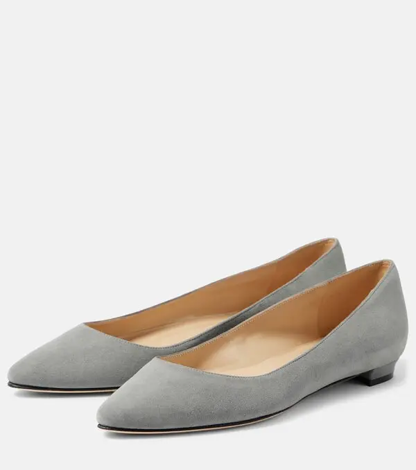 Manolo Blahnik Lanza Bb Ballet Flats - Grey