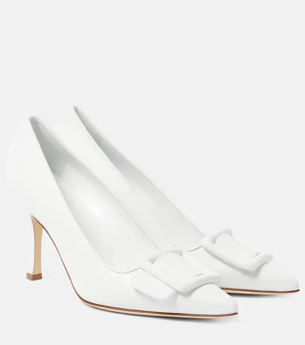 Manolo Blahnik Maysale 70 Pumps - White