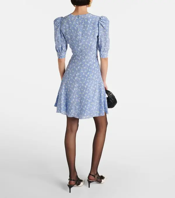 Alessandra Rich Bow-detail Printed Minidress