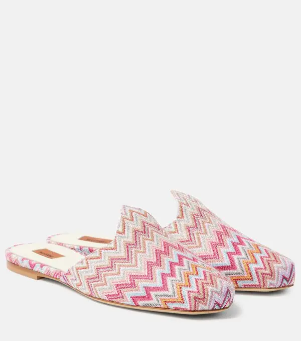 Missoni Zigzag Mules - Pink