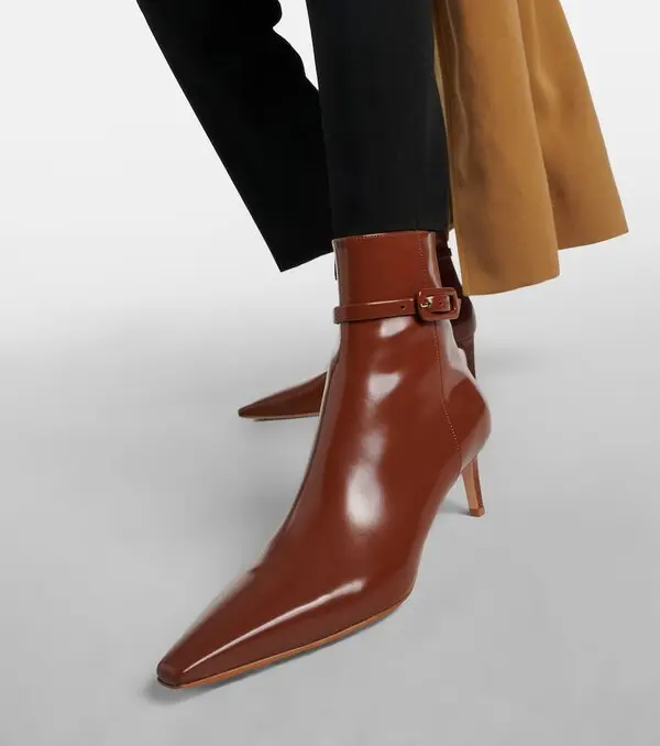 GIANVITO ROSSI Patent Leather Ankle Boots