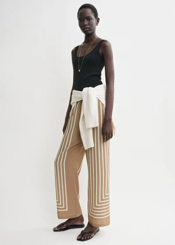TOTEME Monogram Silk Slacks