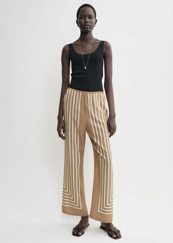 TOTEME Monogram Silk Slacks