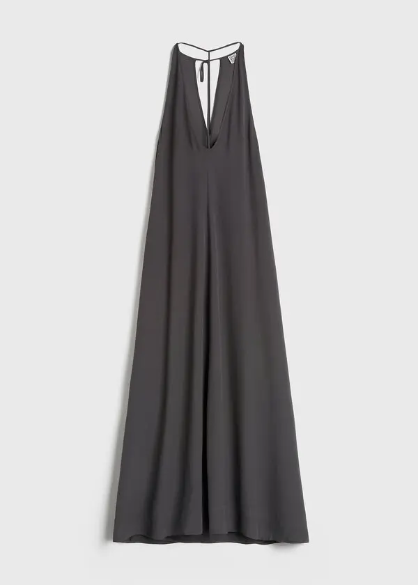 white christmas dresses Satin slip dress black – TOTEME main image 1