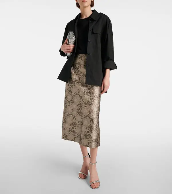 Max Mara Diletta Jacquard Midi Skirt