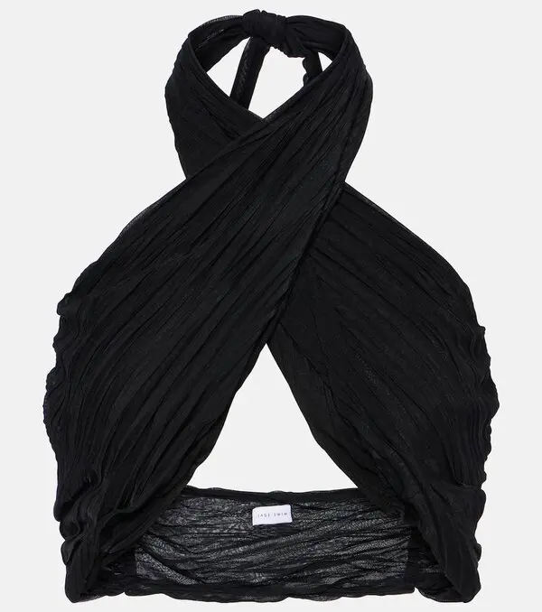 Jade Swim Aylin Halterneck Wrap Top - Black
