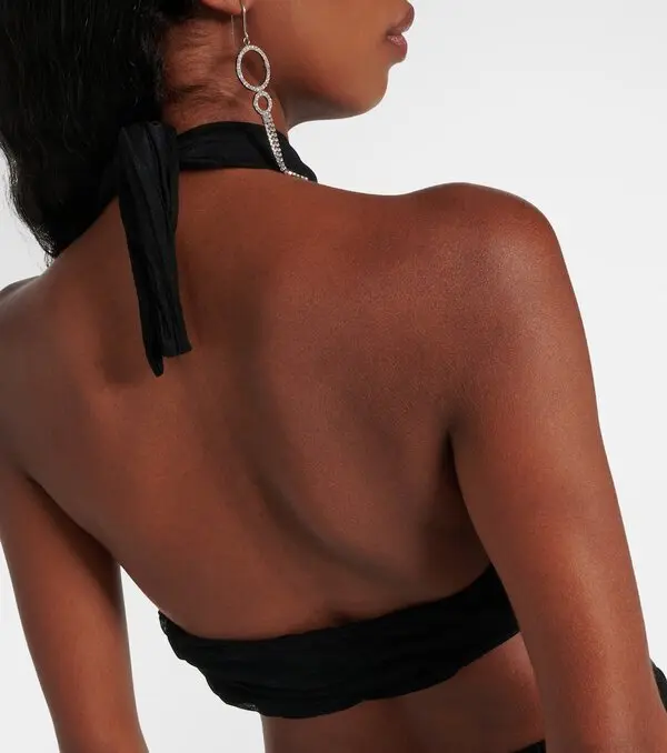 Jade Swim Aylin Halterneck Wrap Top - Black