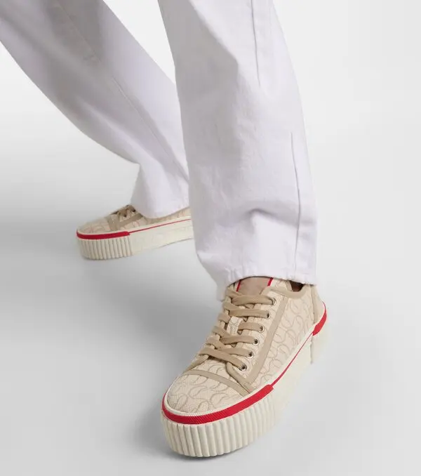 CHRISTIAN LOUBOUTIN Platform Sneakers - Beige