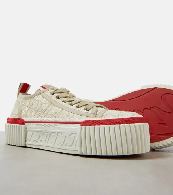 CHRISTIAN LOUBOUTIN Platform Sneakers - Beige