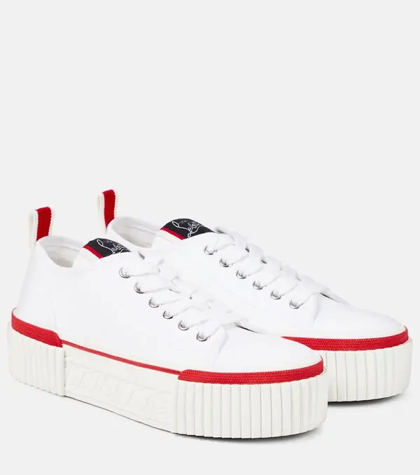 CHRISTIAN LOUBOUTIN Super Pedro Cl Platform Sneakers - White